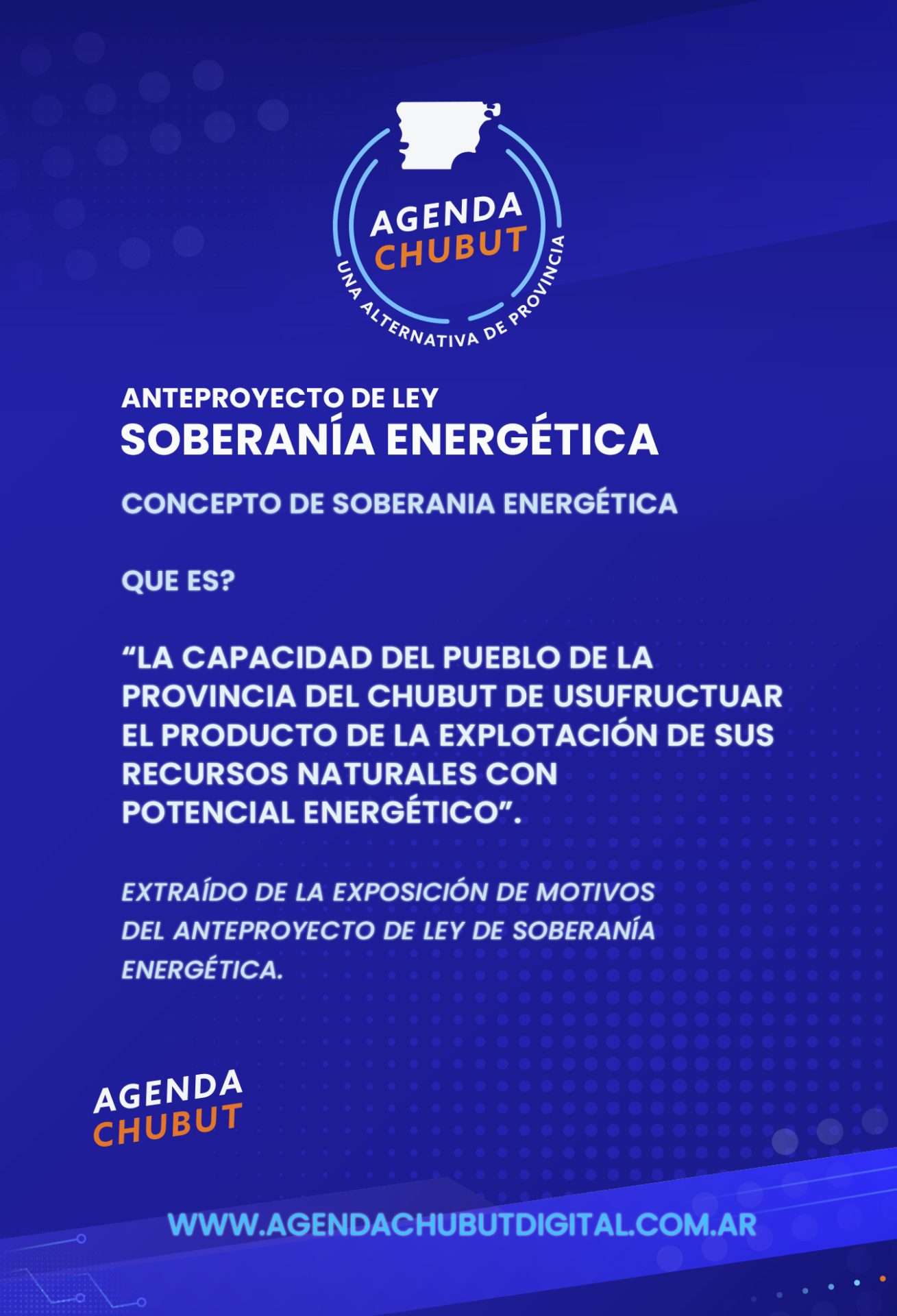 Proyecto De Ley De Soberanía Energética Glosario Agenda Chubut Digital